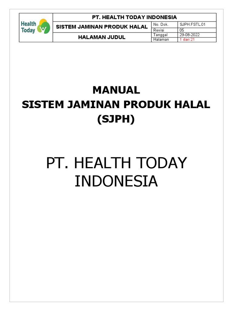 Manual SJPH Rev 04 (September 2022) | PDF