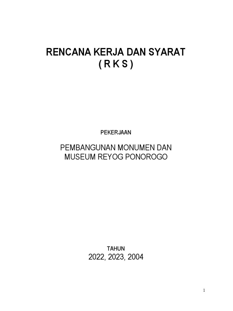 Contoh RKS DED 28-10-2022 | PDF