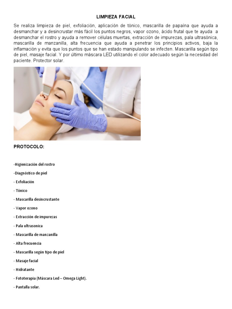 Protocolos Limpieza Facial | PDF