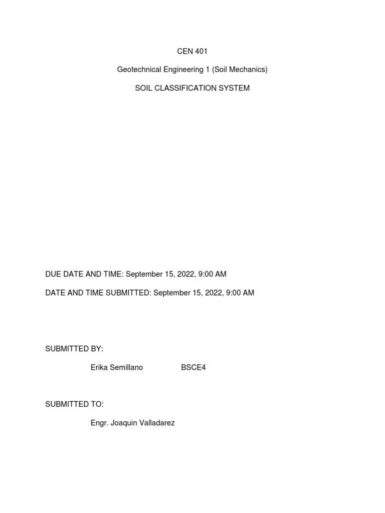 Assignment Geo 915 | PDF | Silt | Clay