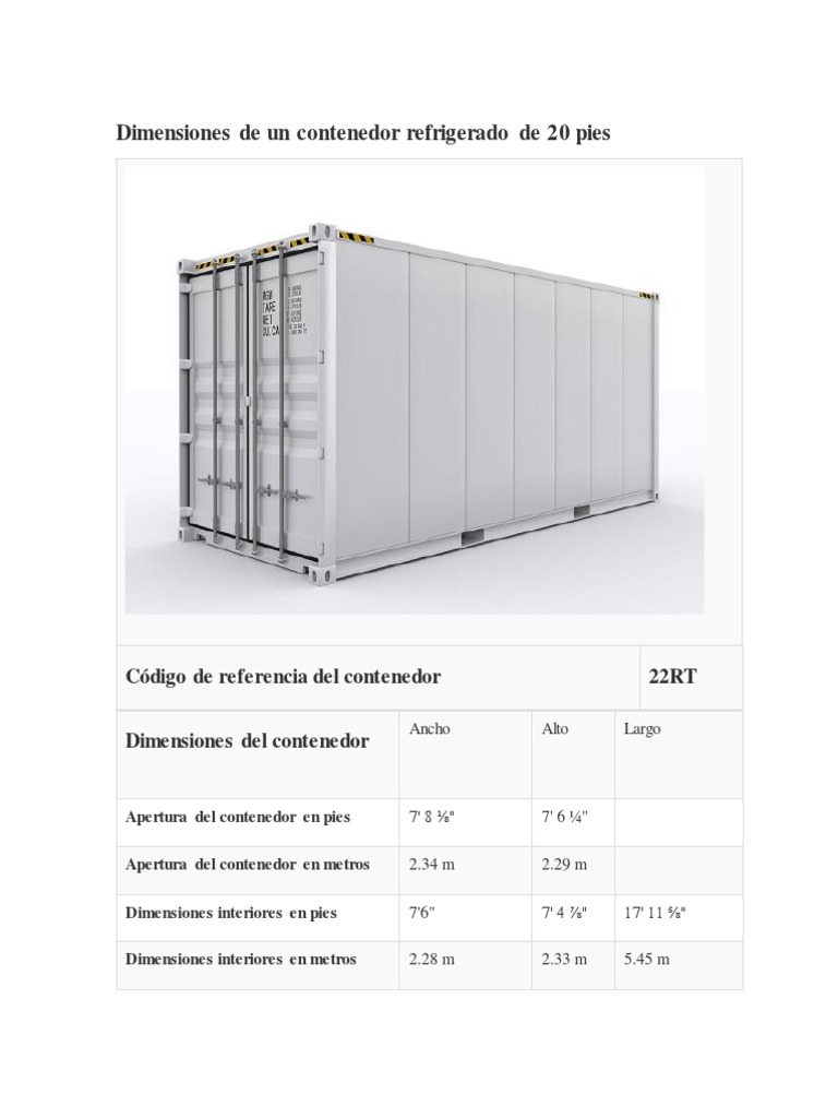 Tipos de Contenedores y Sus Medidas (Parte 2) | PDF | Transporte de ...