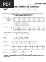PF Declaration Form (Form 11) - SAMPLE FORM. | PDF | Government And ...