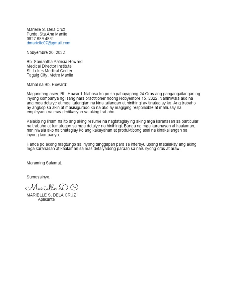 Liham Aplikasyon | PDF