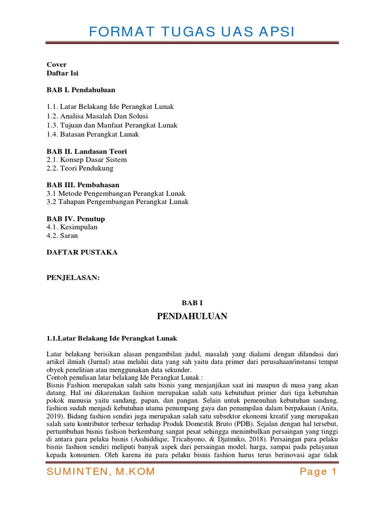Format Tugas Uas | PDF