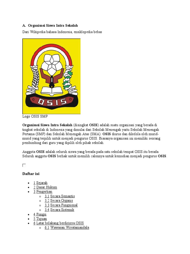 Osis Dan Seksi-Seksi Osis | PDF