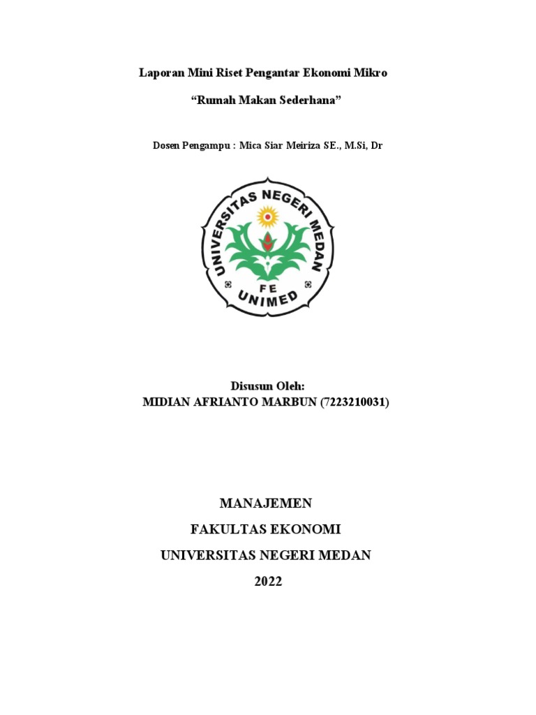 Mini Riset Pengantar Ekonomi Mikro Midian | PDF