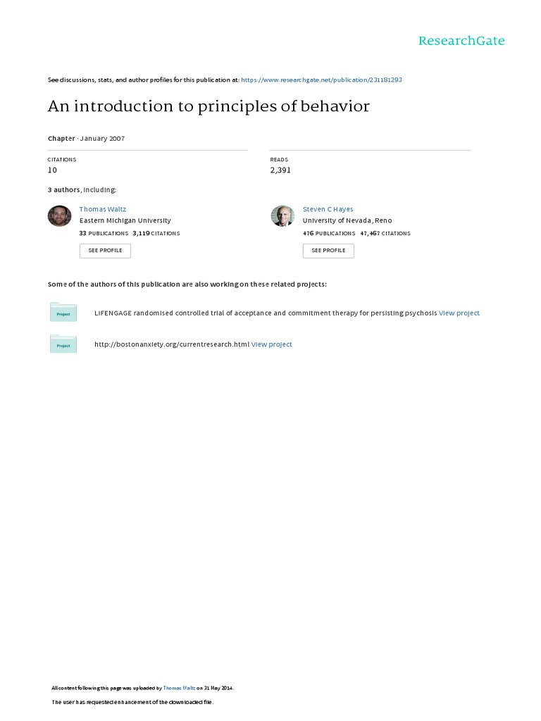 An Introduction To Principles of Behavior | PDF | Reinforcement ...