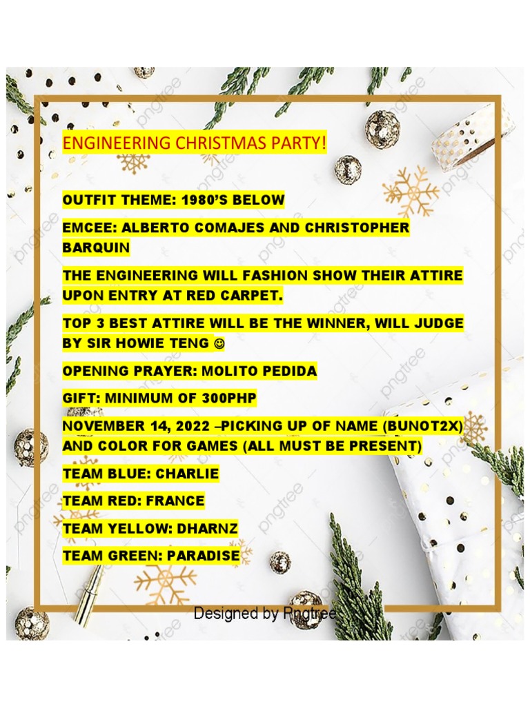 1980s Engineering Christmas Party Guide | PDF | Sports & Recreation ...