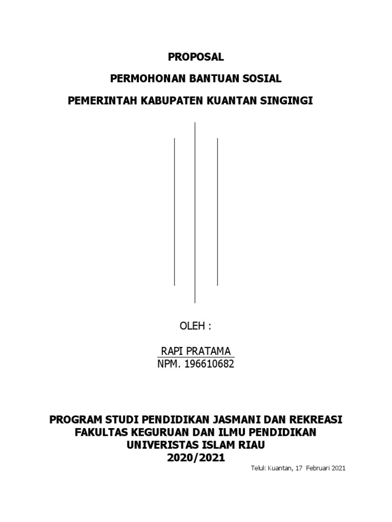 Proposal Bansos Rapi Pratama | PDF