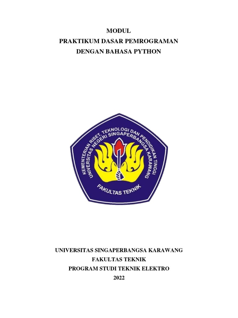 Modul Praktikum Aplikasi Pemrograman Komputer (Python) 2022 | PDF | Komputer | Teknologi & Rekayasa