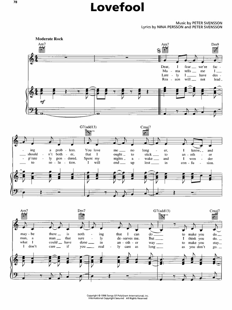 Cardigans Lovefool | PDF