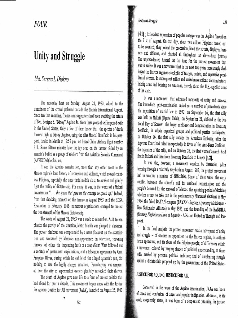 Diokno - Unity and Struggle | PDF