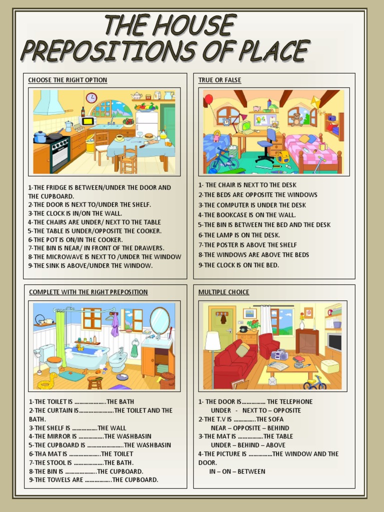 The House Prepositions of Place | PDF | Cooking, Food & Wine | Foreign ...