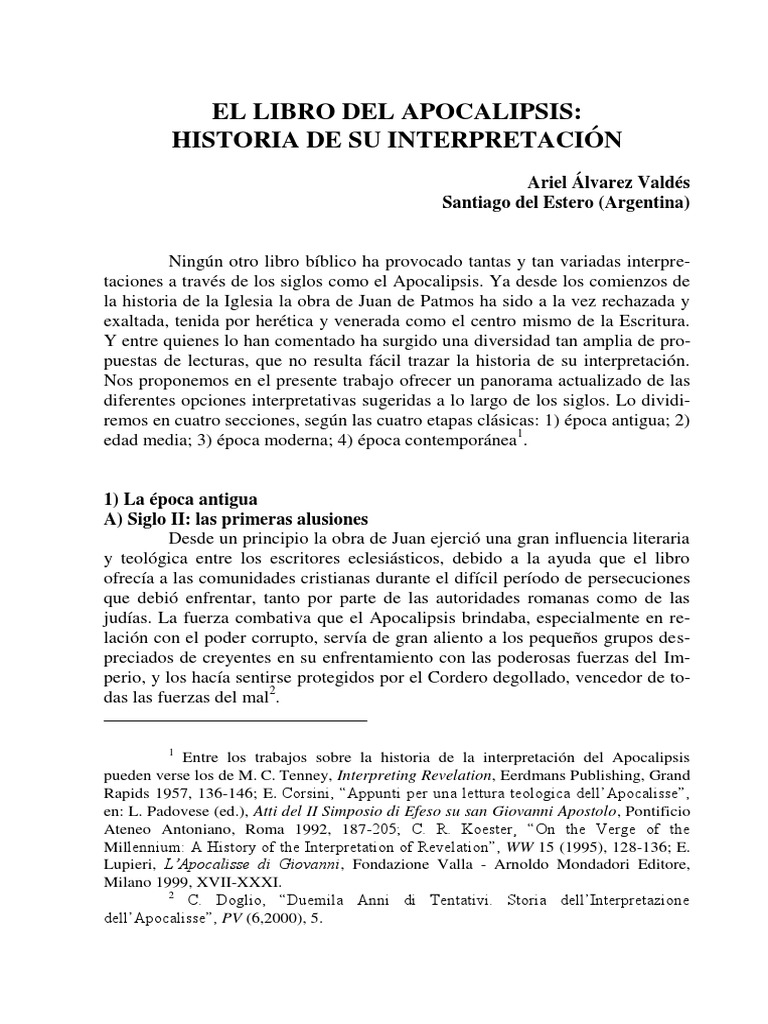 Ariel Álvarez Valdés (2005) - El Libro de La Apocalipsis. Historia de ...