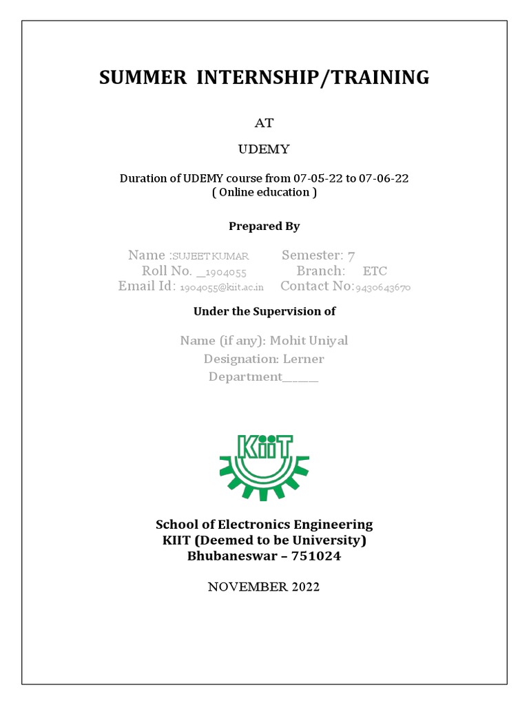 Summer Internship Trainning Report 1 | PDF | Python (Programming Language) | Invoice