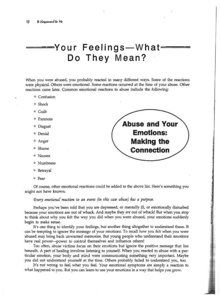 It Happened To Me Workbook | PDF