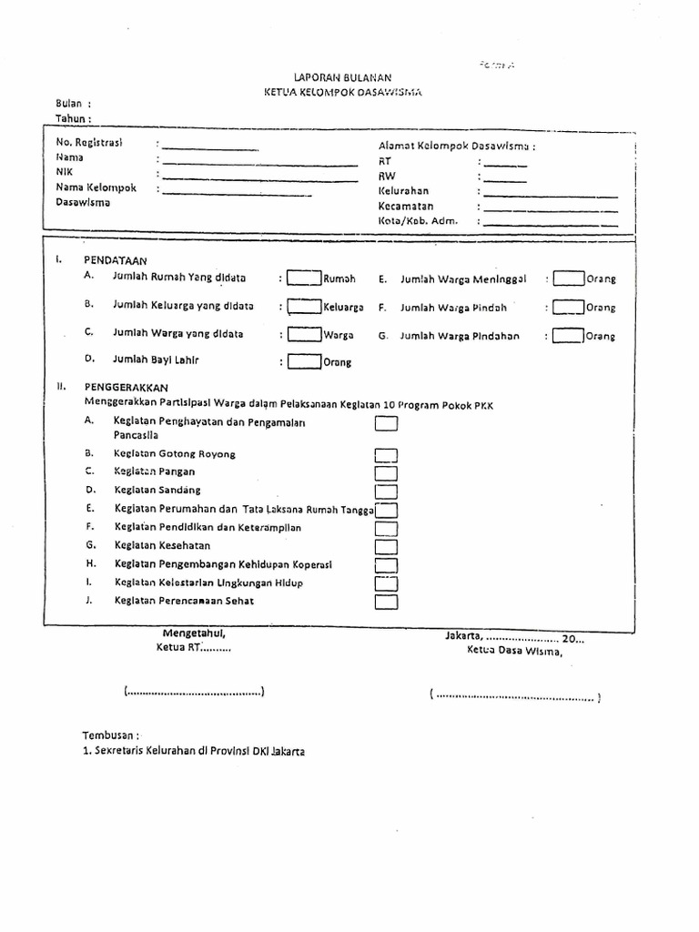 Dasawisma Keke | PDF