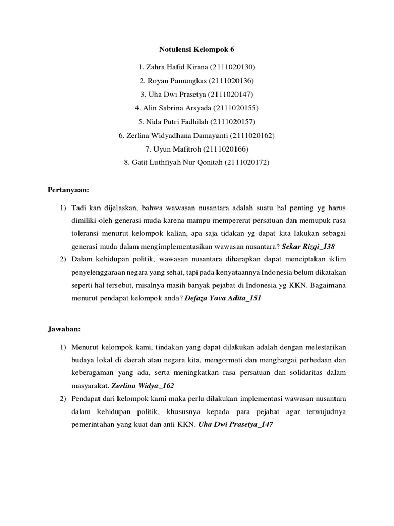 (3c) Kel 6 - Notulensi | PDF | Karier & Perkembangan