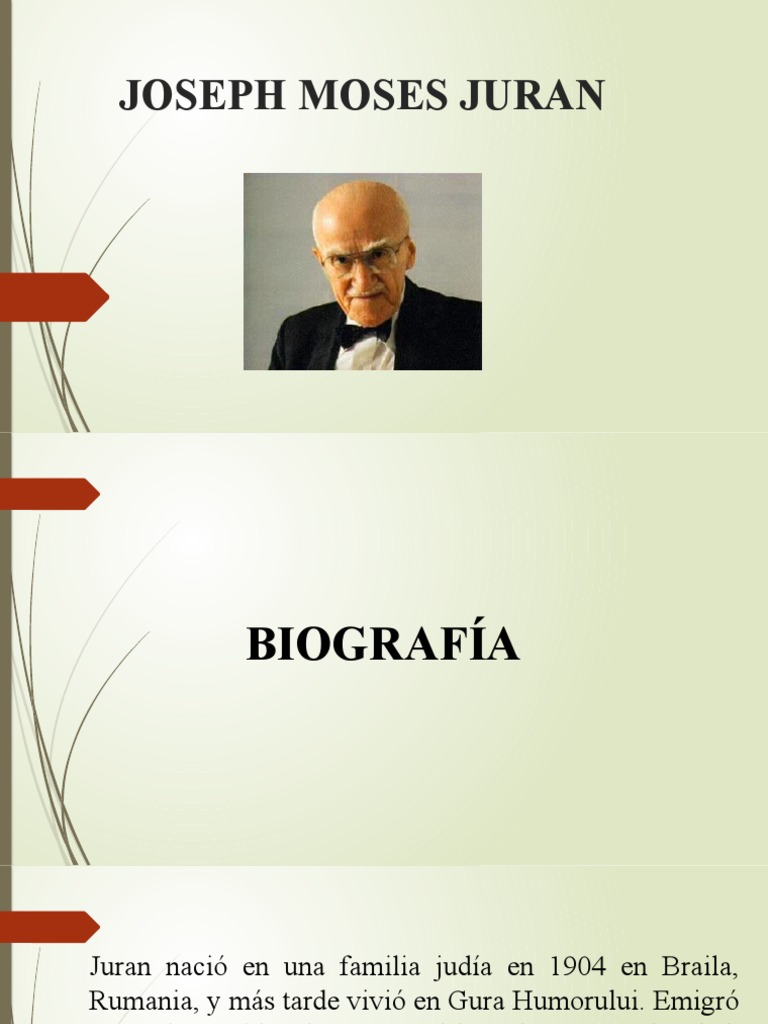 Joseph Moses Juran | PDF | Calidad (comercial) | Planificación