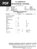 Urinalysis Report Form Template | PDF