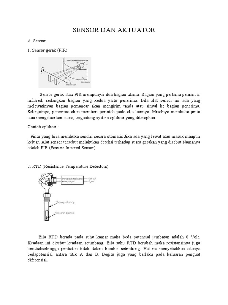 Sensor Dan Aktuator | PDF