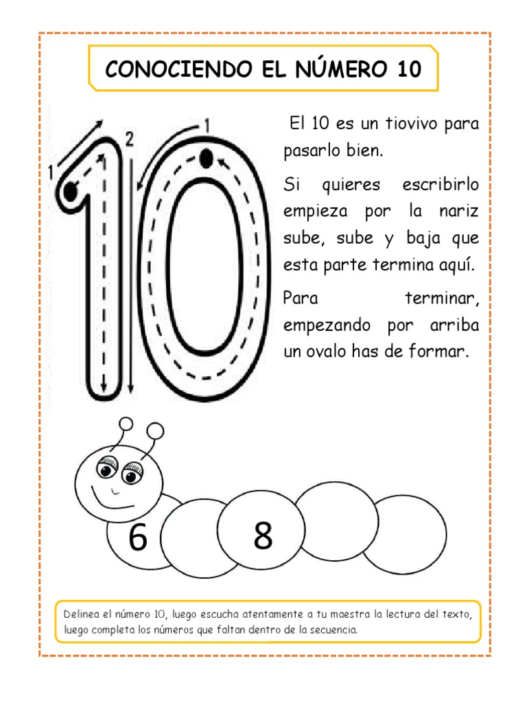 Conociendo el número diez a través de actividades lúdicas | PDF