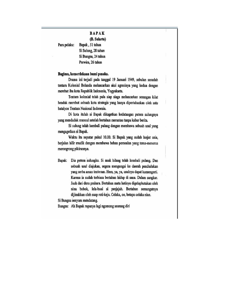 Naskah Drama BAPAK | PDF