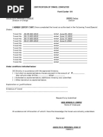 Certificate of Travel Completed | PDF