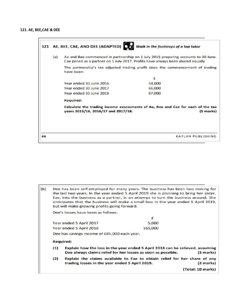 ACCA TX Assignment Samantha, Peter and Ae | Download Free PDF | Capital ...