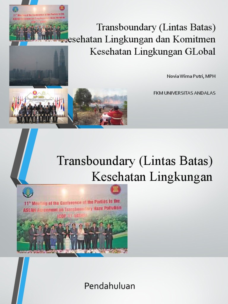 Transboundary (Lintas Batas) Kesehatan Lingkungan Dan Komitmen Internasional | PDF