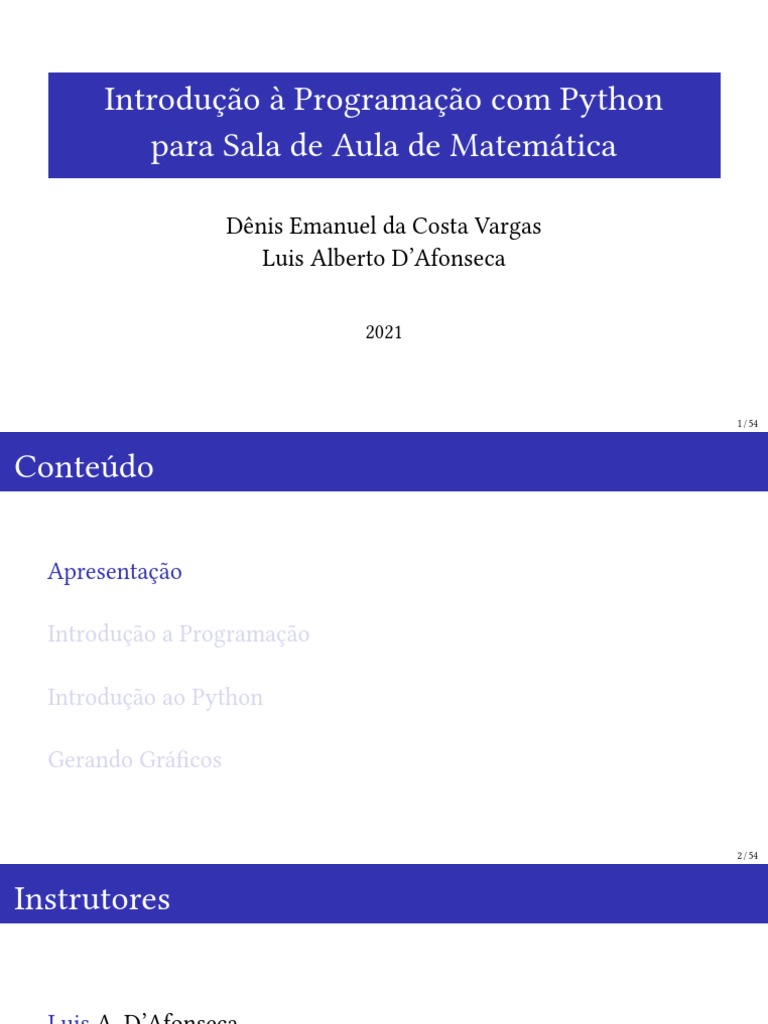Python Para Professores De Matematica Pdf Python Linguagem De