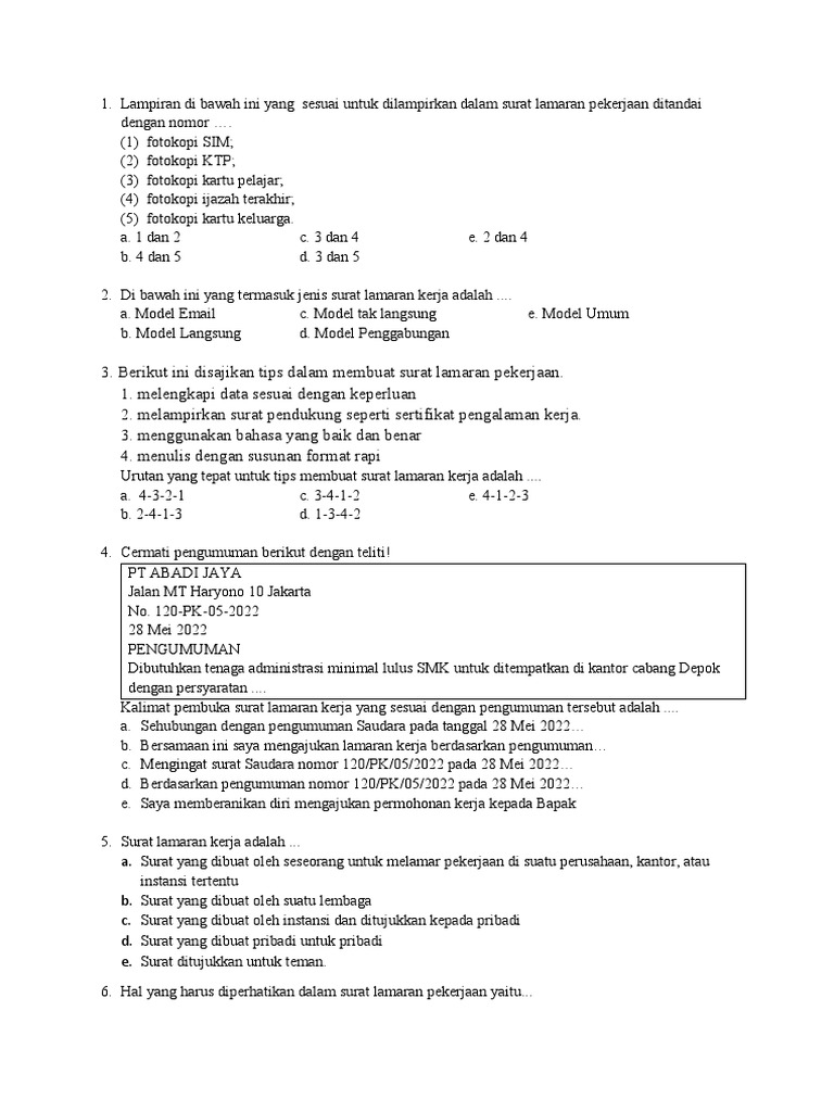 Soal Remedial Kelas 12 | PDF