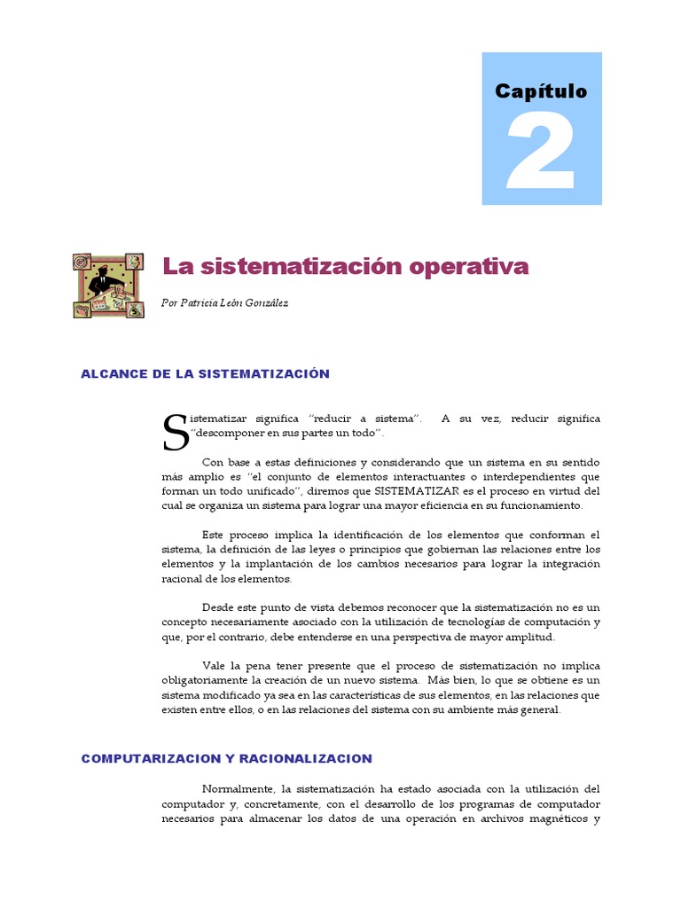 La Sistematizacion Operativa | PDF | Programa de computadora | Programación