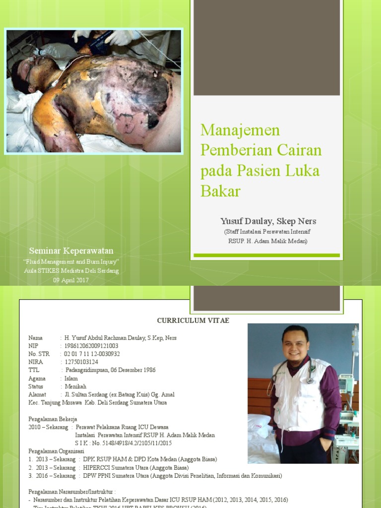 Manajemen Pemberian Cairan Pada Pasien Luka Bakar | PDF