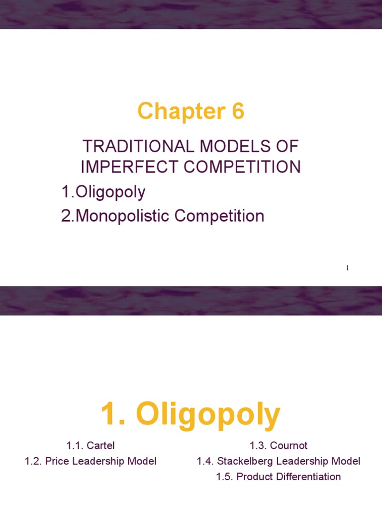 Ch06.Imperfect Competition | PDF | Economic Equilibrium | Profit ...
