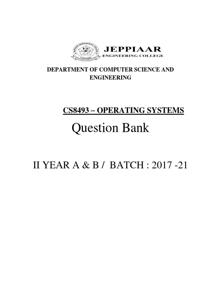 II Year IV Sem Cs8493 Operating Systems | PDF | Thread (Computing ... II Year IV Sem Cs8493 Operating Systems | PDF | Thread (Computing ...