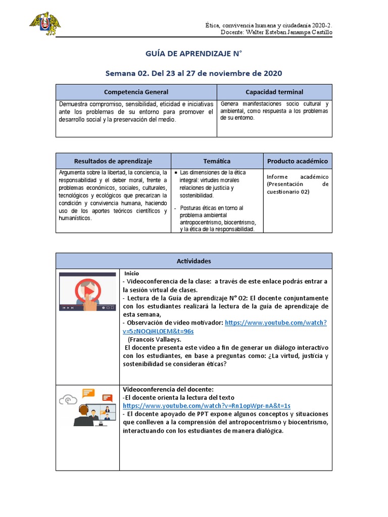 Guía de Aprendizaje-2 | PDF | Maestros | Aprendizaje