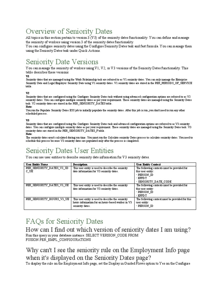 Seniority Dates | PDF | Information Age | Computer Data