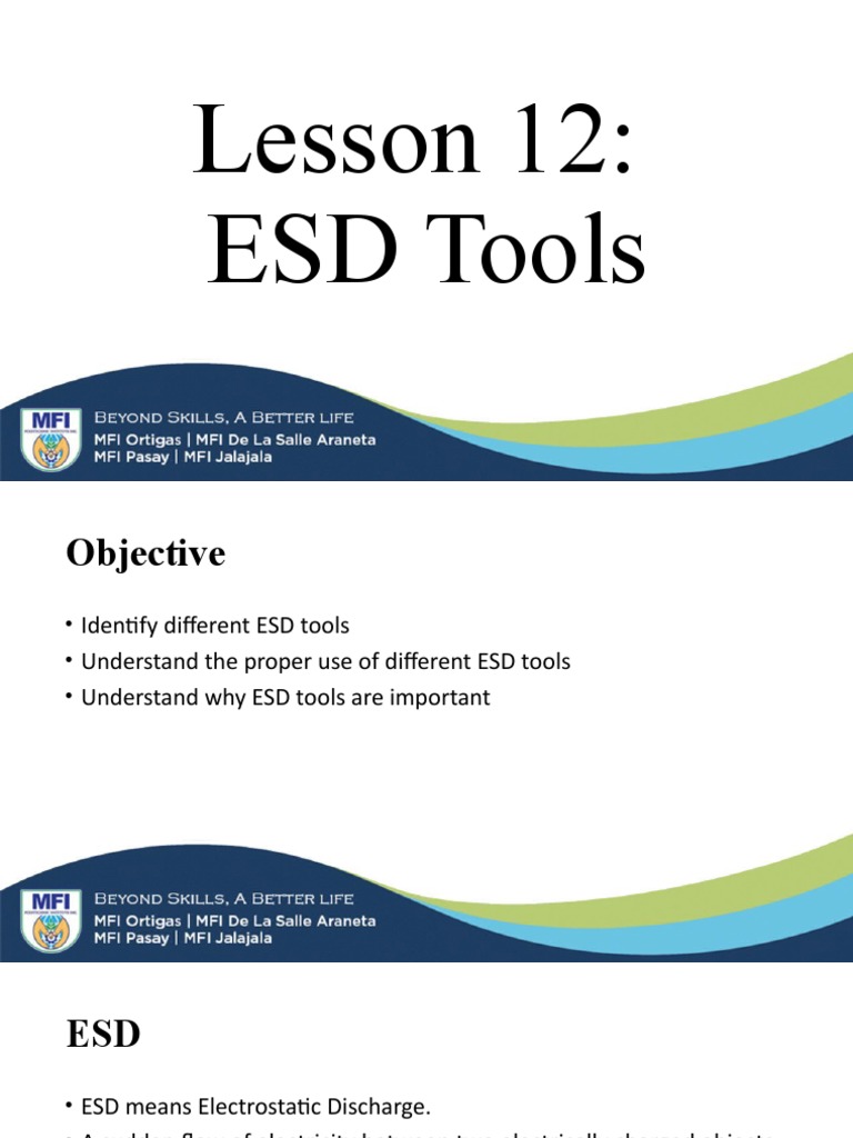 Lesson 12 ESDTools | PDF