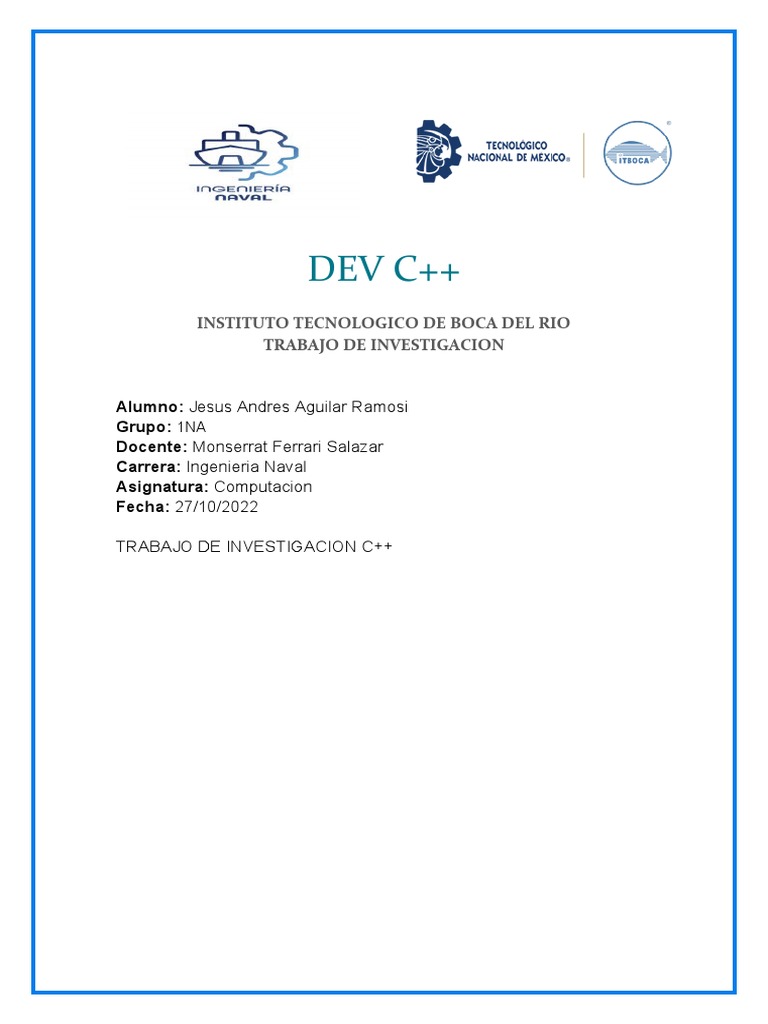 Dev C++ Aguilar Computo | PDF | C ++ | Puntero (Programación de computadora)