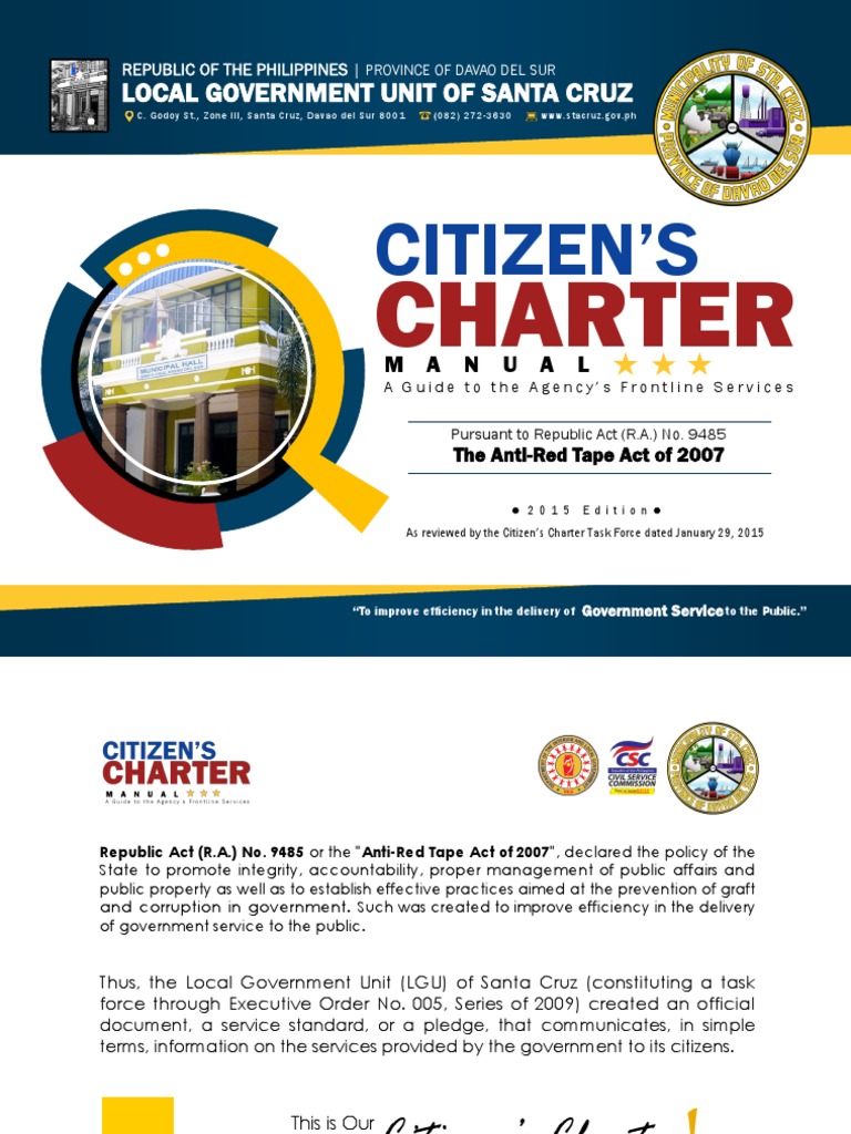Citizens Charter 2015 Edited | PDF | Birth Certificate | Taxes