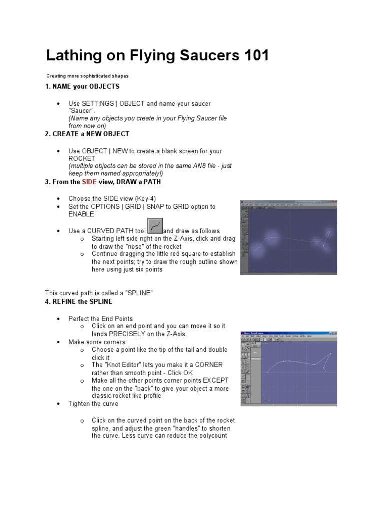 Lathing Techniques for 3D Rockets | PDF | Rendering (Computer Graphics) | Computer Graphics