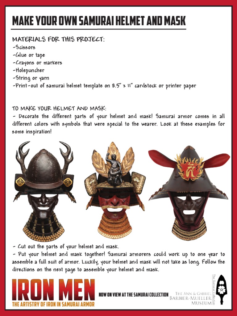 DIY Samurai Helmet and Mask Guide | PDF | Military Personal Equipment ...
