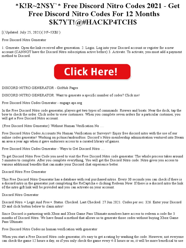 Discord Codes Generator New Codes XxO | PDF | Computing | Software