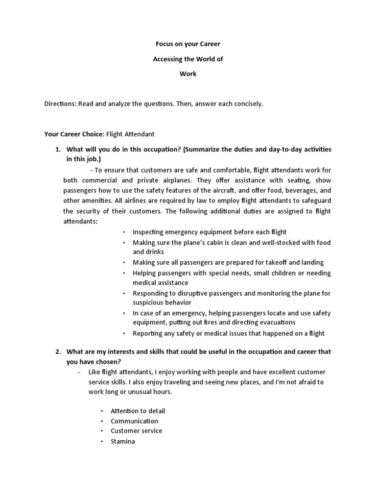 Worksheet 2 | PDF | Flight Attendant | Federal Aviation Administration