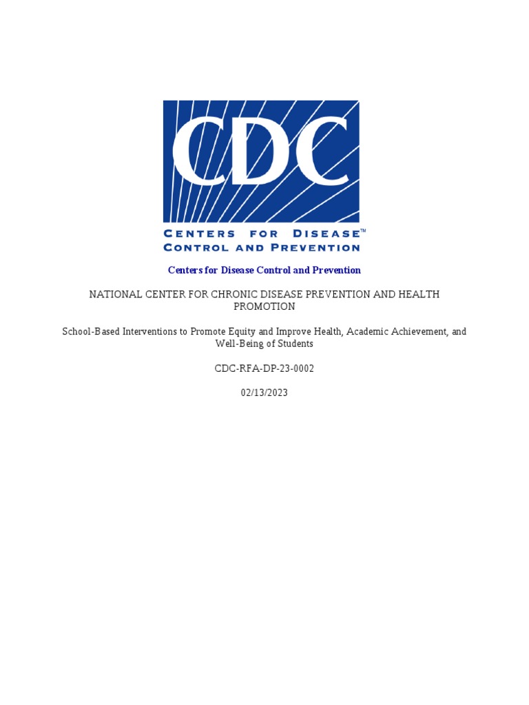 Foa Content of CDC RFA DP 23 0002 | PDF | Chronic Condition | Evaluation