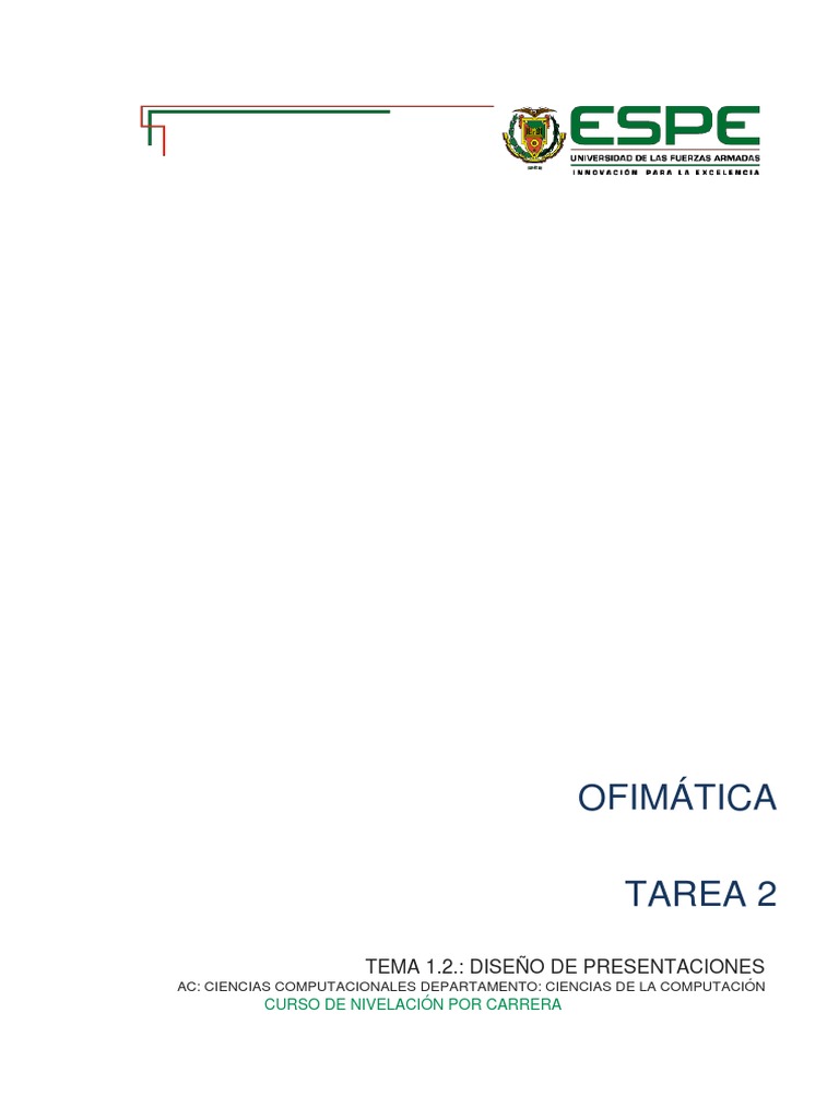 T1 - 1 Ofimática TAREA 2 Diseño de Presentaciones | PDF | Microsoft ...