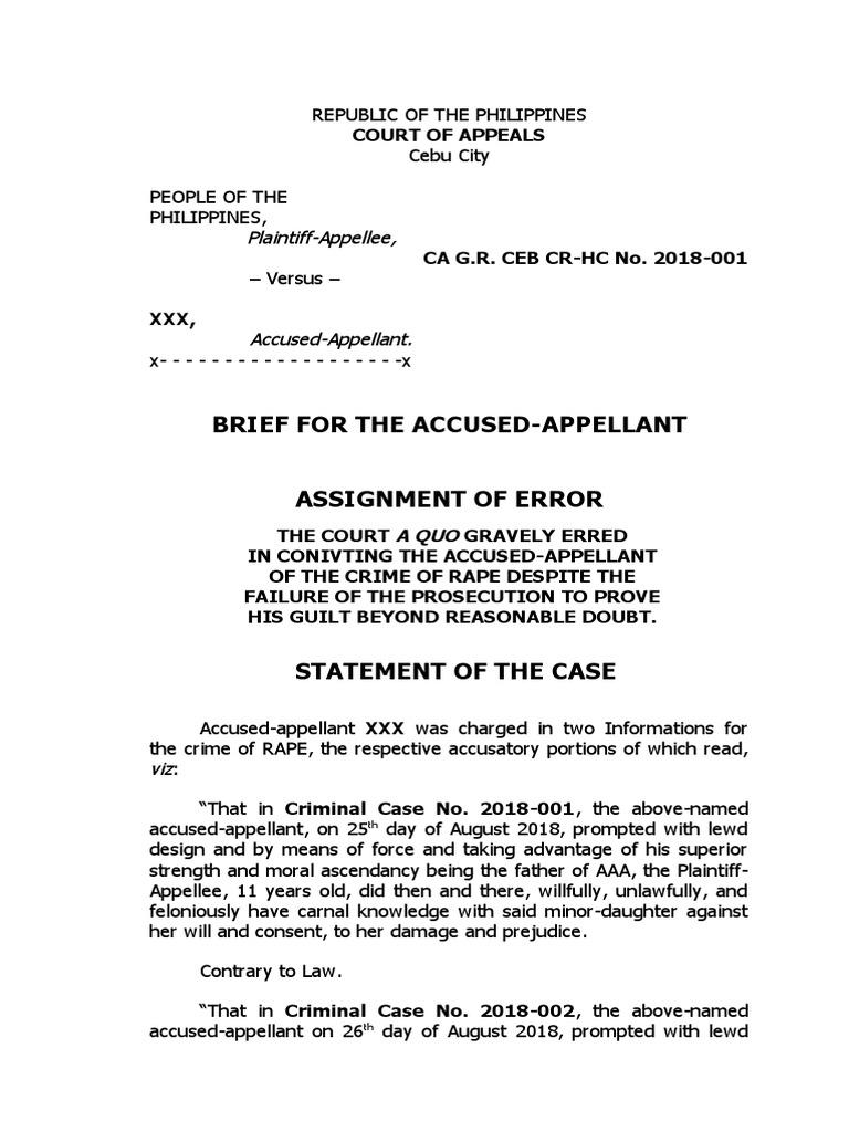 Sample Appellants Brief | PDF