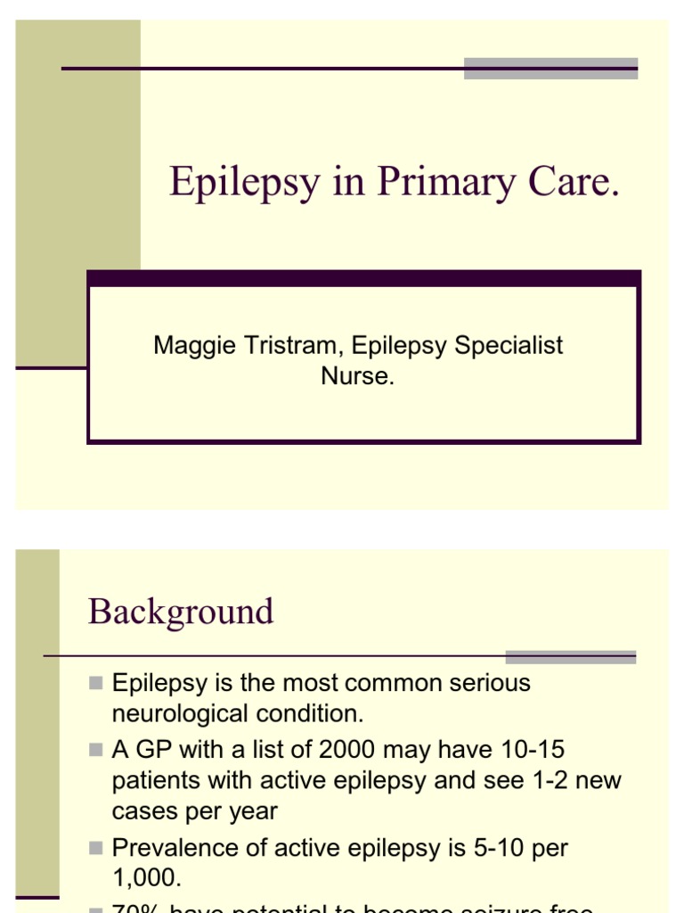 Epilepsy in Primary Care | PDF | Epilepsy | Diseases And Disorders