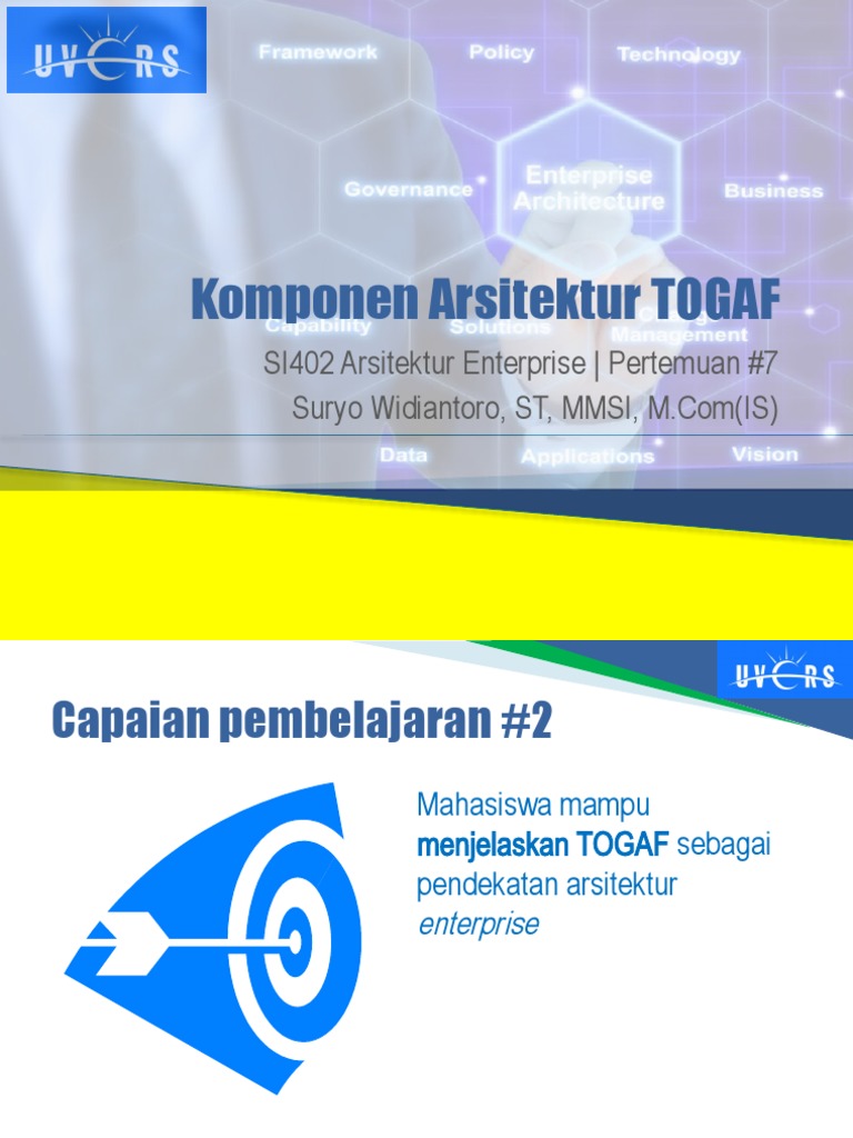 Si402 p07 Komponen Arsitektur Togaf | PDF